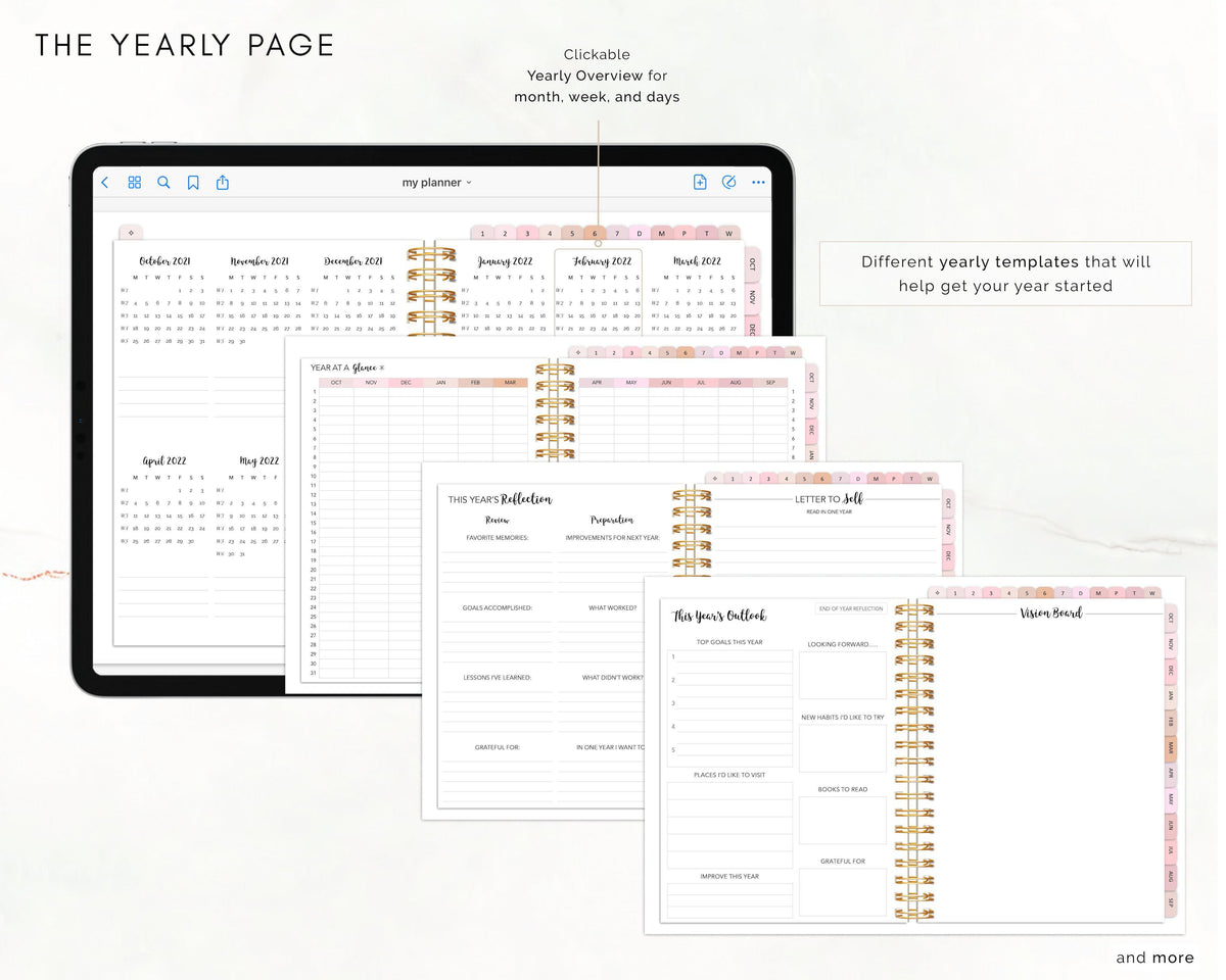 2021 + 2022 Digital Planner | Blush Theme – Digital Planner Start