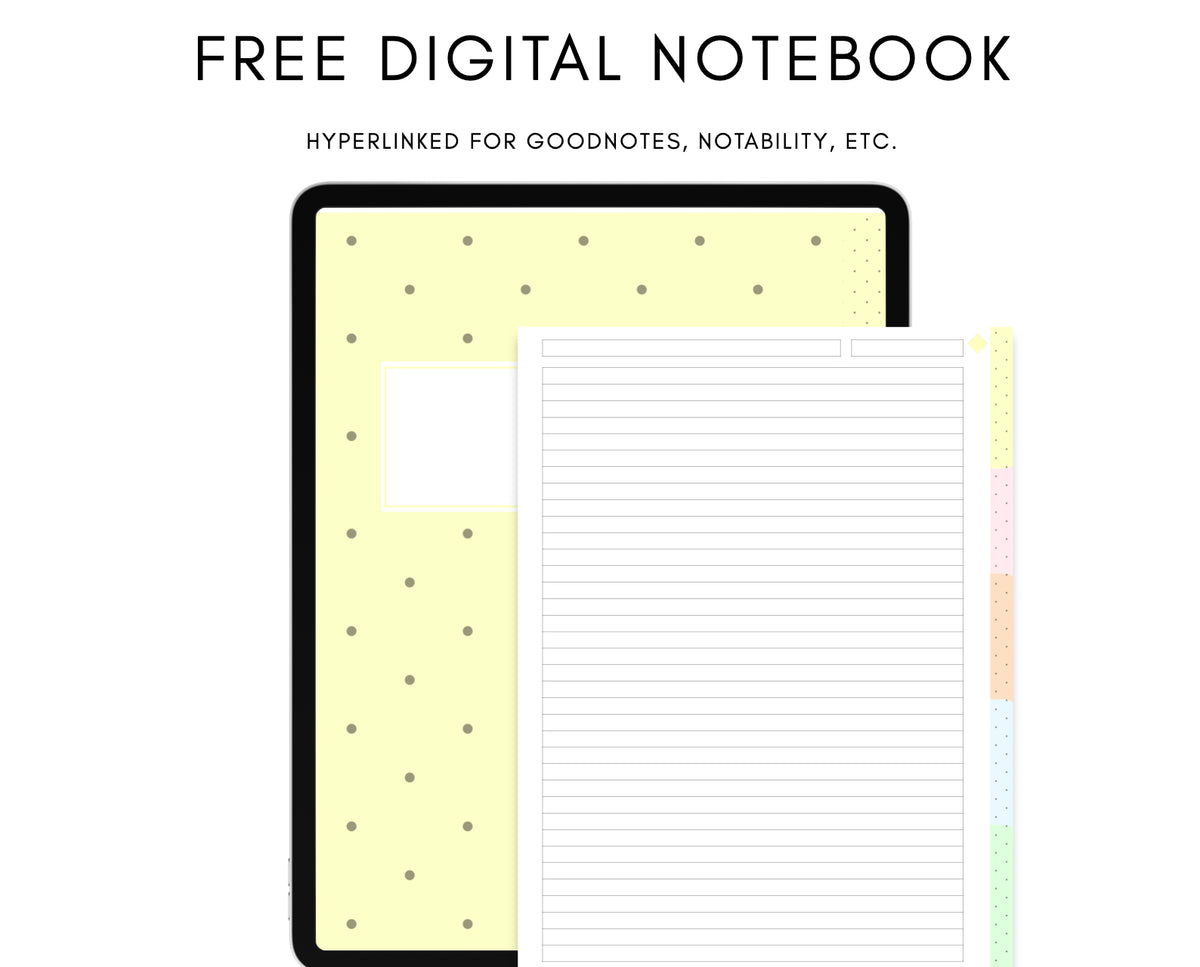 Pastel Polka Dot Digital Notebook – Digital Planner Start